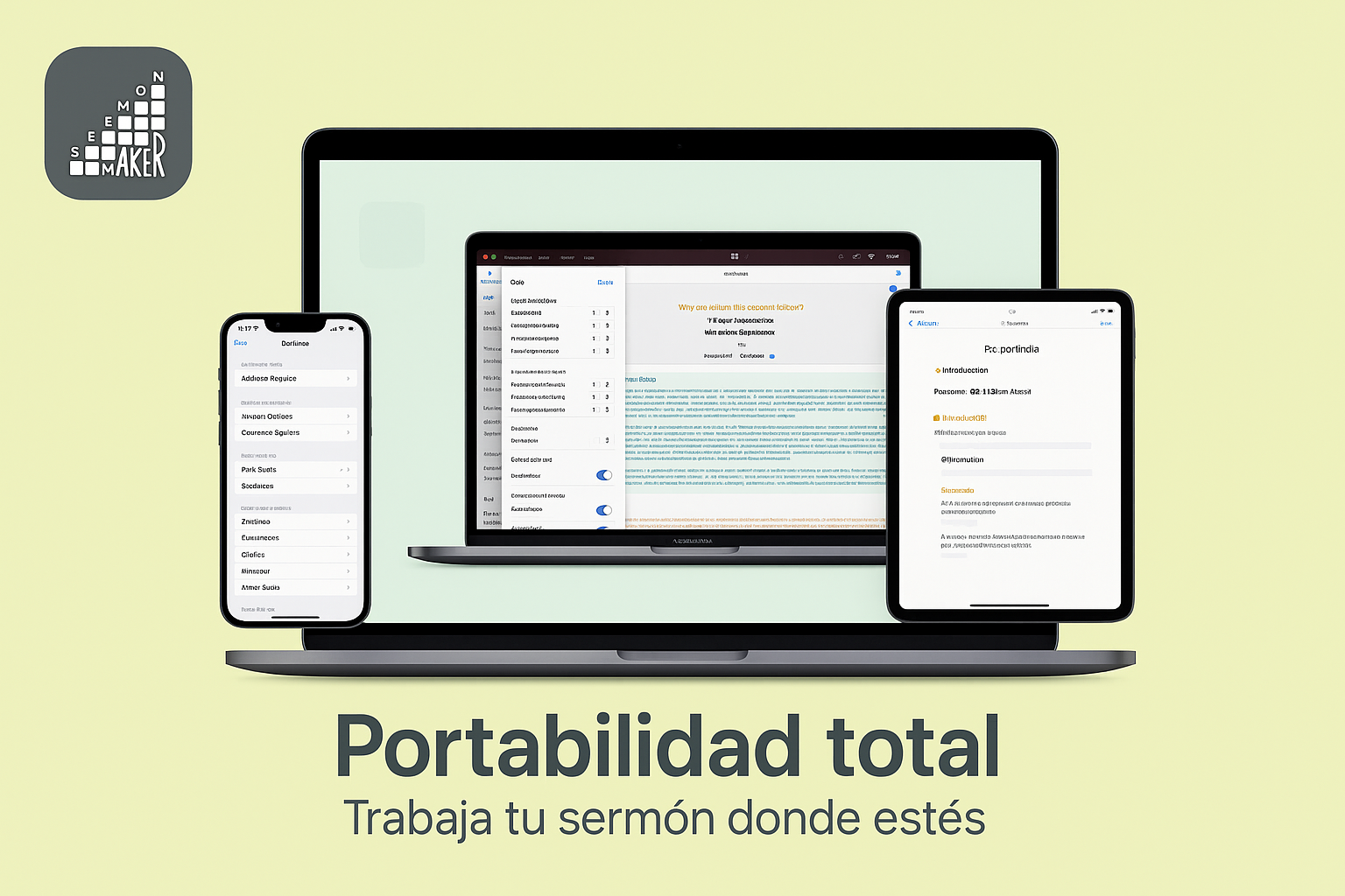 Sermon Maker – Sermon Editor para iPhone, iPad y Mac